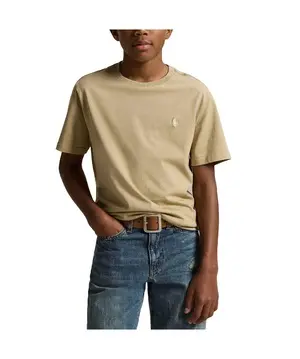 Polo Ralph Lauren Short Sleeve Crewneck T-shirt With Embroidered Logo - Nude