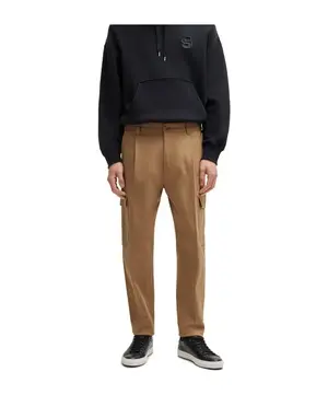 Hugo Boss Khaki Pleated Cargo Trousers