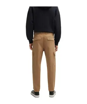 Hugo Boss Khaki Pleated Cargo Trousers