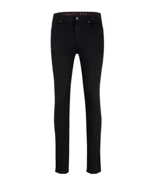 Hugo Boss Solid Color Slim Fit Jeans - Black