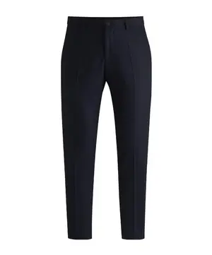 Hugo Boss Centercrease Tapered Tailored Trousers - Blue