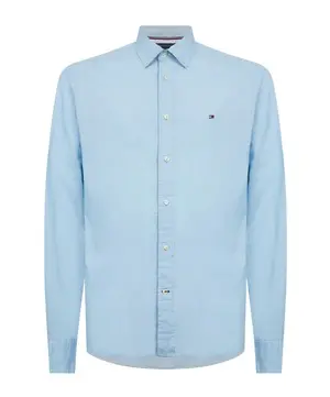 Tommy Hilfiger Long Sleeve Poplin Shirt - Blue