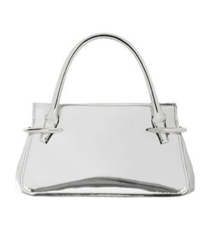 Givenchy Mini Pinch Bag In Mirror Effect Leather - Silver