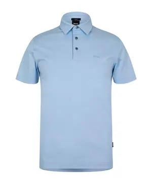 Hugo Boss Slimfit Purecotton Shortsleeve Polo - Blue