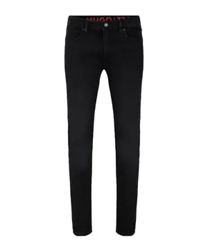 Hugo Boss Solid Color Slim Fit Jeans - Black