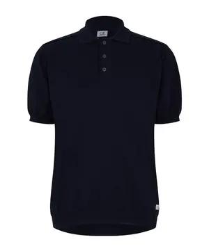 C.P. COMPANY Shortsleeve Polo Shirt - Black
