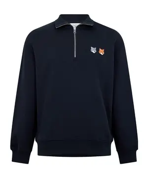 Maison Kitsuné Double Fox Graphic Sweatshirt - Black