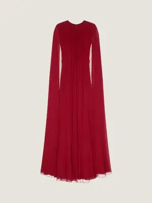 Givenchy Evening Dress In Silk Crepon With Cape