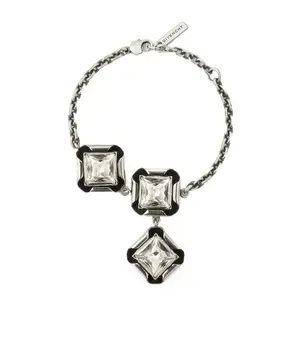 Givenchy Deconstructed Crystals Bracelet In Metal And Crystals - White
