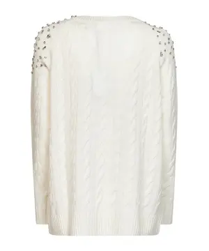 ERMANNO FIRENZE Embellished Cable-knit Sweater