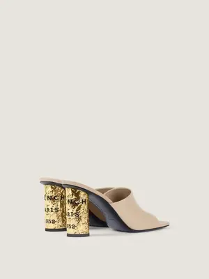 Givenchy Tape Heeled Mules In Leather