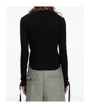 ANN DEMEULEMEESTER Pointelle-knit T-shirt