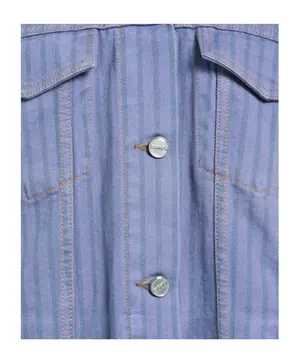 GANNI Striped Denim Jacket
