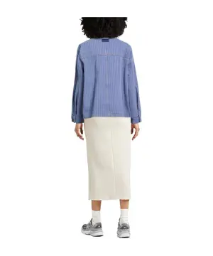GANNI Striped Denim Jacket