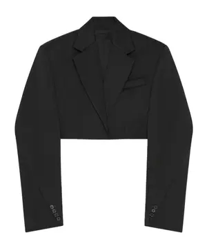 Givenchy Cropped Cocoon Jacket In Wool