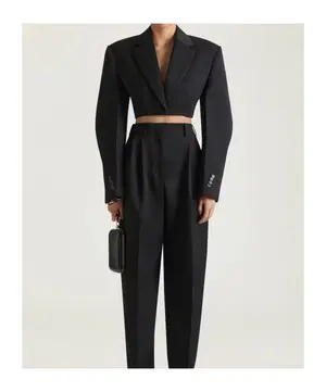 Givenchy Cropped Cocoon Jacket In Wool