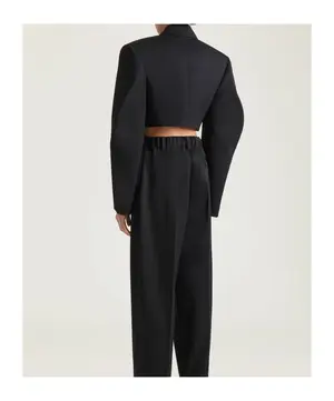 Givenchy Cropped Cocoon Jacket In Wool