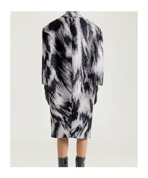 Givenchy Coat In Wool Jacquard With Animal Print