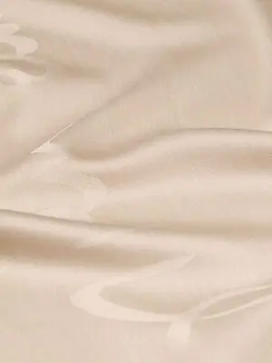 Givenchy Shawl In Silk And Wool With Signature