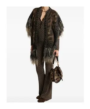 Etro Mohair-blend Jacquard Cape