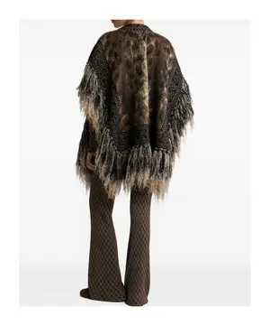 Etro Mohair-blend Jacquard Cape