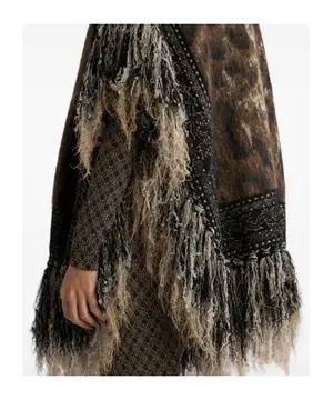 Etro Mohair-blend Jacquard Cape