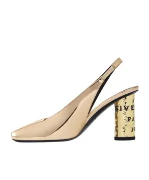 Givenchy Tape Slingbacks In Mirror Effect Leather