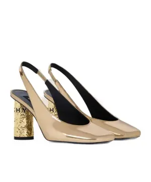 Givenchy Tape Slingbacks In Mirror Effect Leather