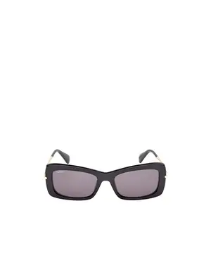 Max Mara Rectangular Frame Sunglasses - Bright Black