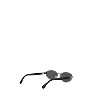 Fendi Baguette Silver Geometric Sunglasses