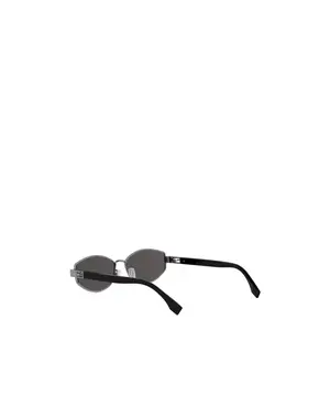 Fendi Baguette Silver Geometric Sunglasses