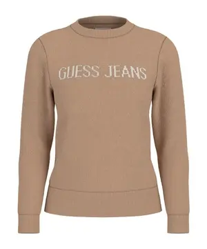 Guess Intarsia Knitted Crew Neck Jumper