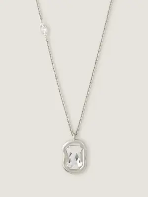 Givenchy Sculptural Crystal Necklace In Metal And Crystal