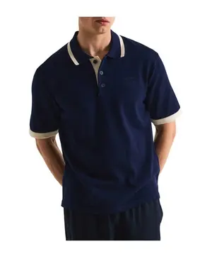Maison Kitsuné Shortsleeve Polo Knit Sweater