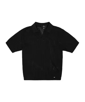 REPRESENT Shortsleeve Polo Tshirt - Black