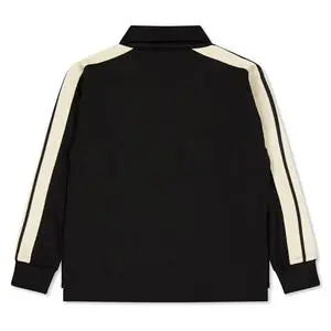 Palm Angels Long Sleeve Polo Shirt With Contrast Sleeves