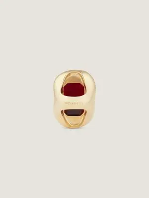 Givenchy Sculptural Crystal Ring In Metal And Crystal