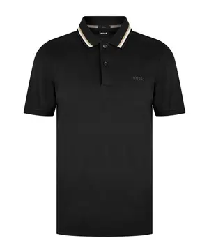 Hugo Boss Solid Color Polo Shirt - Black