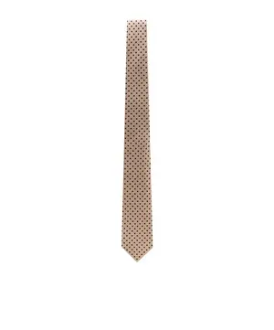 TOM FORD Micro Pattern 6cm Tie - Beige