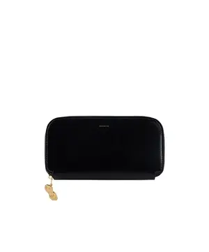 Givenchy Lucky Charms Zipped Wallet In Box Leather - Black