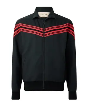 Valentino Garavani Standcollar Zipup Jacket - Black