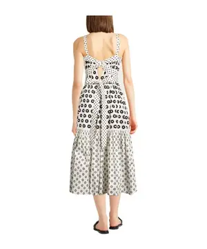 Tory Burch Sleeveless Floral Print Midi Dress