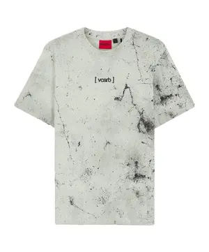Hugo Boss Distressed Speckled Print Crew Neck T-shirt - No