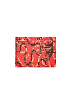 VIVIENNE WESTWOOD Classic Logo Card Holder - Red