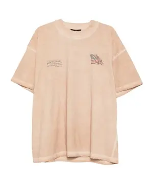 REPRESENT Graphic-print Distressed T-shirt - Sand