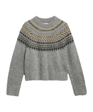 Barbour Fair Isle Knit Sweater - Grey Multicolour