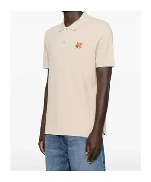 Maison Kitsuné Fox Head Patch Polo Shirt