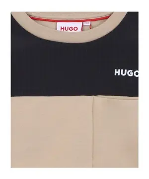 Hugo Boss Crewneck Long Sleeve Top With Pocket Detail