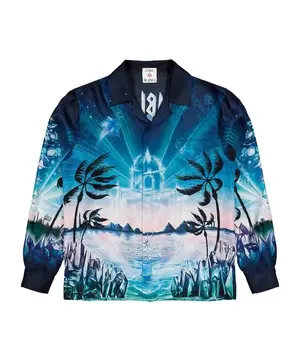Casablanca Long-sleeved Satin Shirt