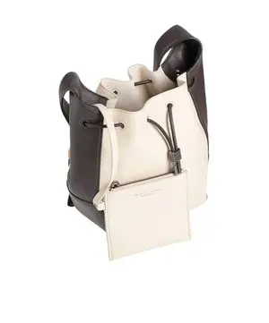 Brunello Cucinelli Two-tone Leather Bucket Bag